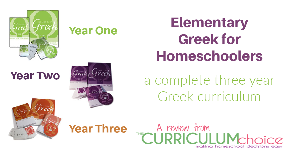 Elementary Greek for Homeschoolers - The Curriculum Choice