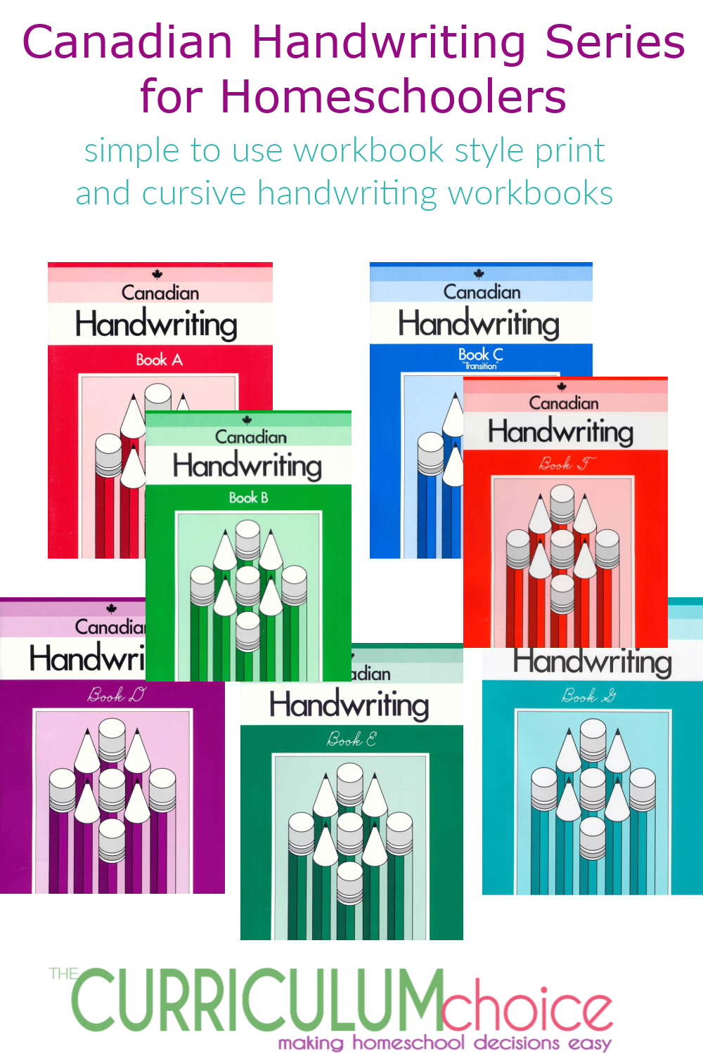 Canadian Handwriting Series for Homeschoolers - The Curriculum Choice