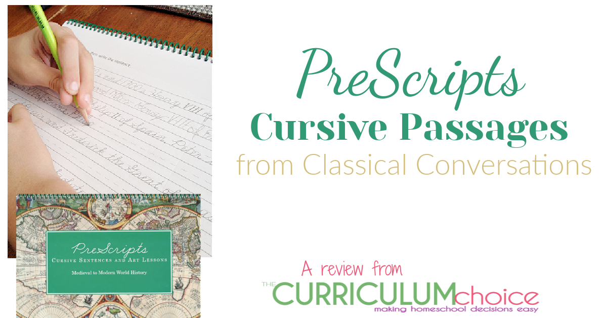 Prescripts Cursive Passages from Classical Conversations - The ...