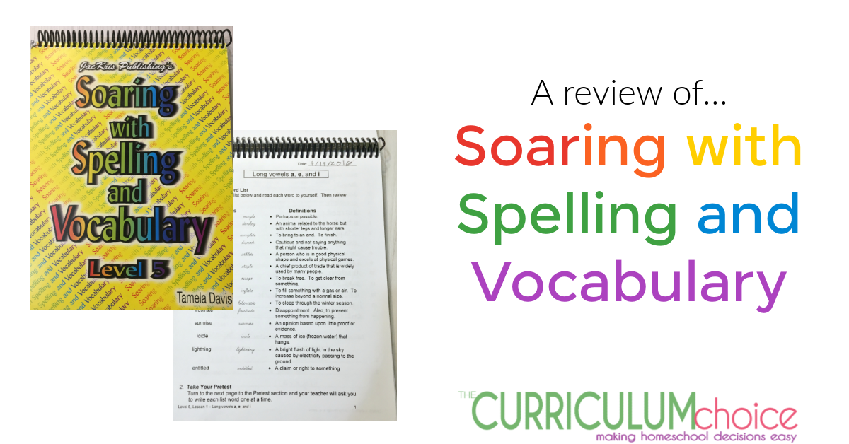 Soaring with Spelling and Vocabulary: A Homeschool Review - The ...