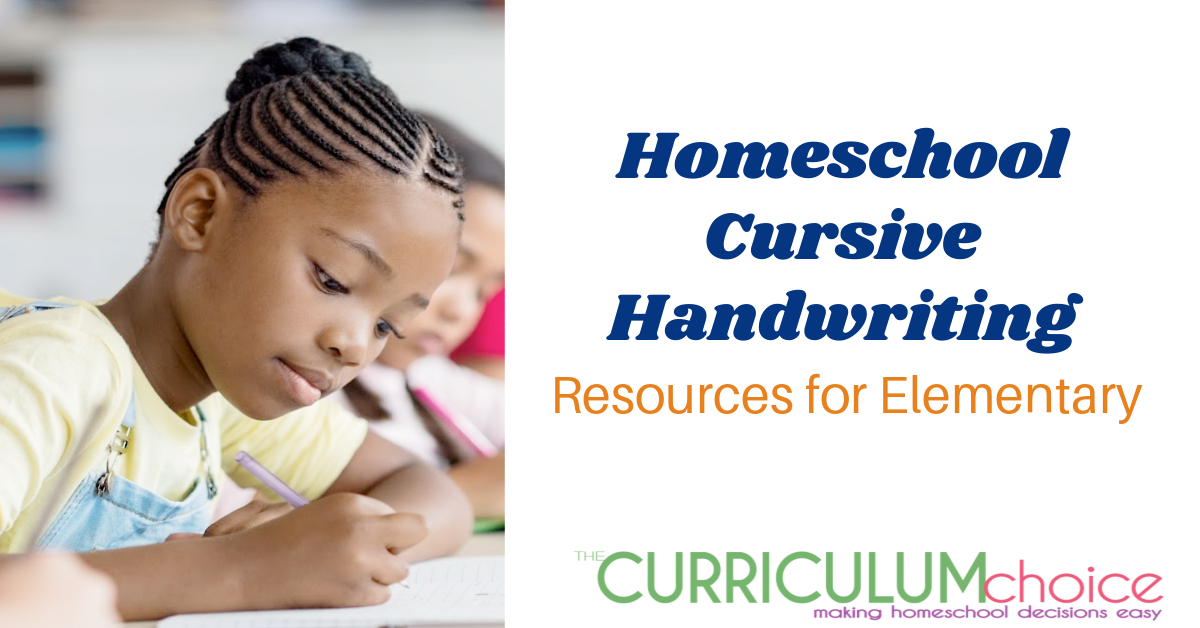 Homeschool Cursive Handwriting Resources: Elementary Grades K-6 - The ...