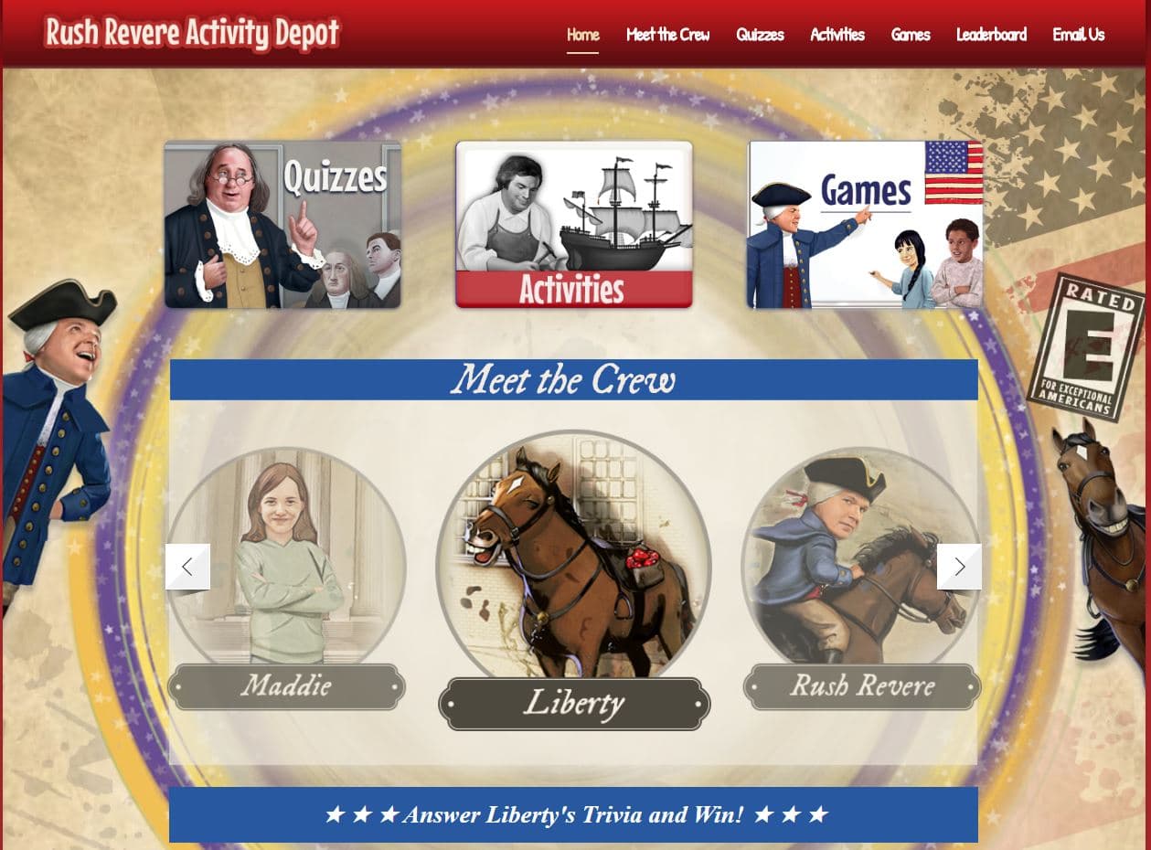 A Review of the Rush Revere Adventure Series - The Curriculum Choice