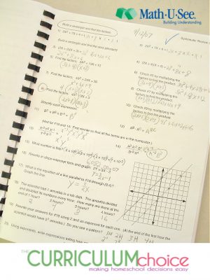 A Review of Math-U-See Algebra I - The Curriculum Choice