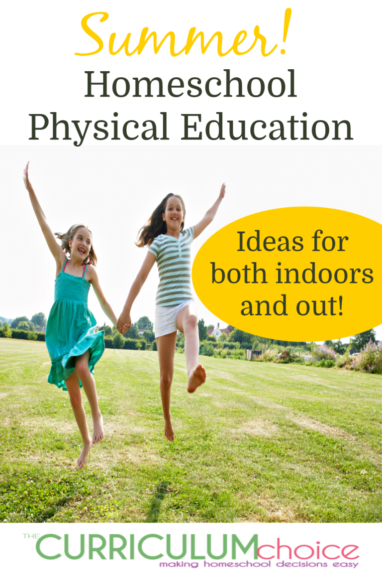 Summer Homeschool Physical Education - The Curriculum Choice