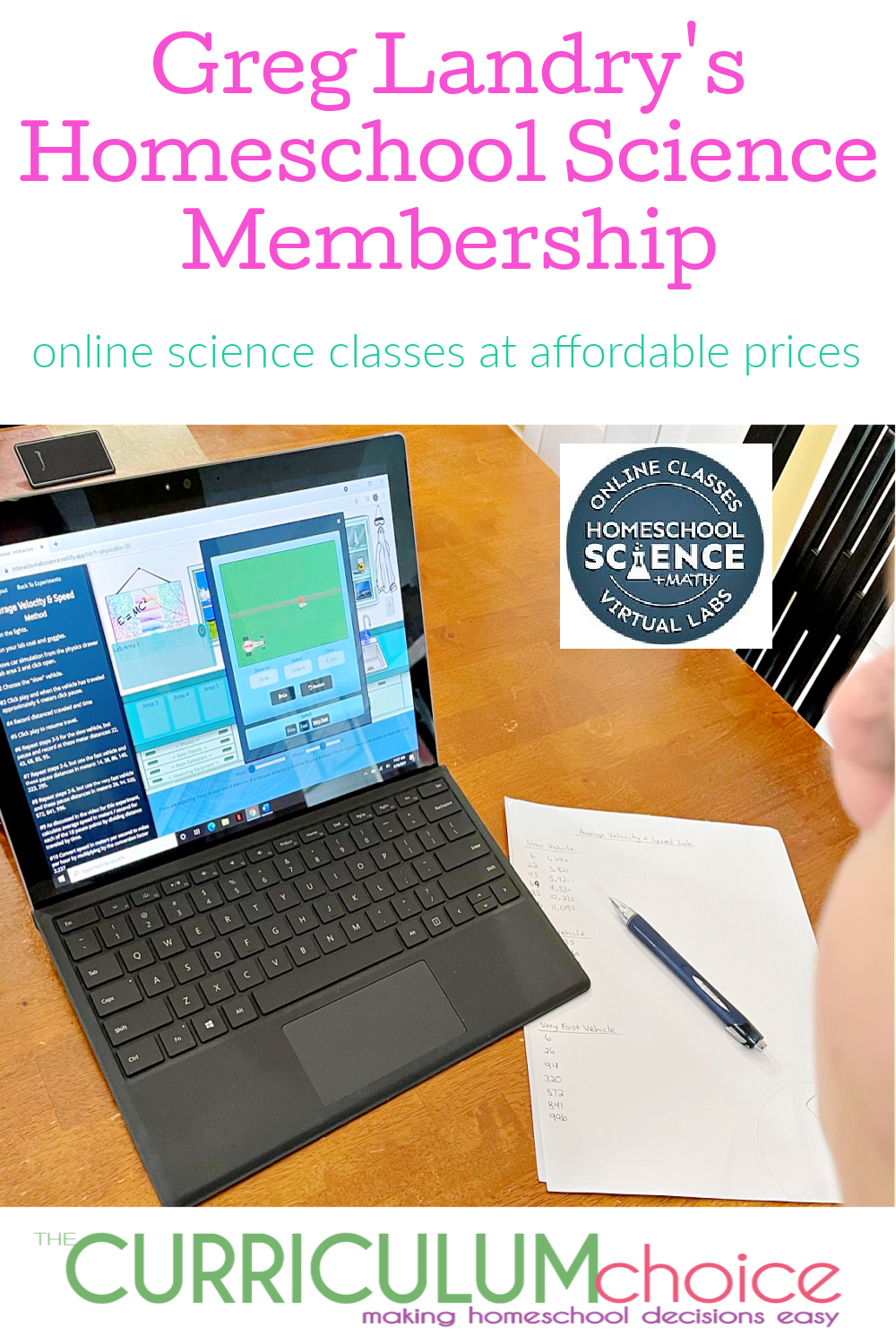 Greg Landry's Homeschool Science Membership - The Curriculum Choice