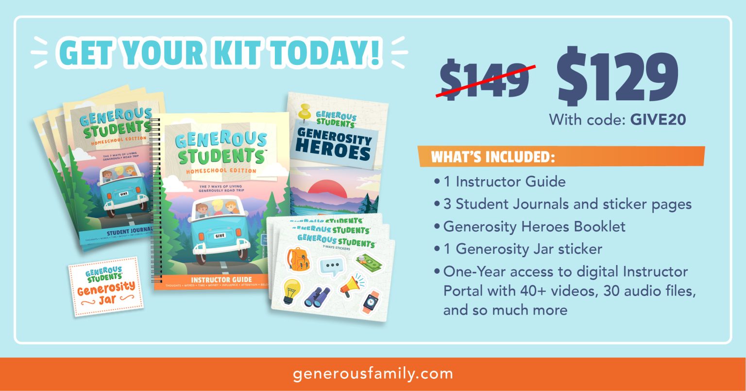 Raise Giving Kids with the Generous Students Homeschool Curriculum Kit ...