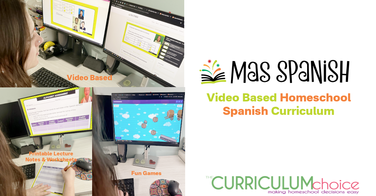 Mas Spanish - A Video Based Spanish Homeschool Curriculum - The Curriculum Choice