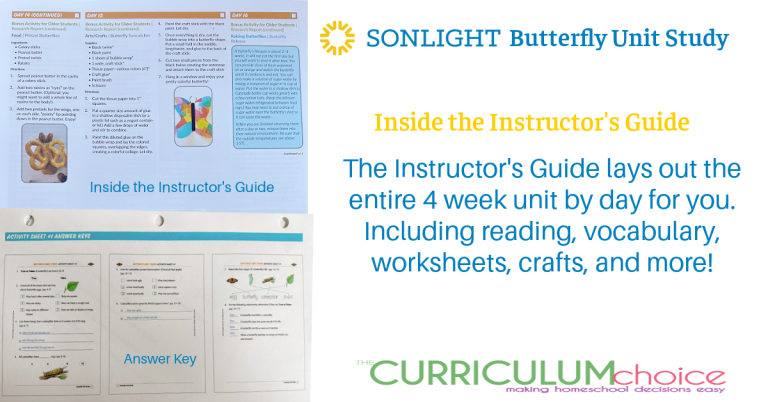 Sonlight Butterfly Unit Study - The Curriculum Choice