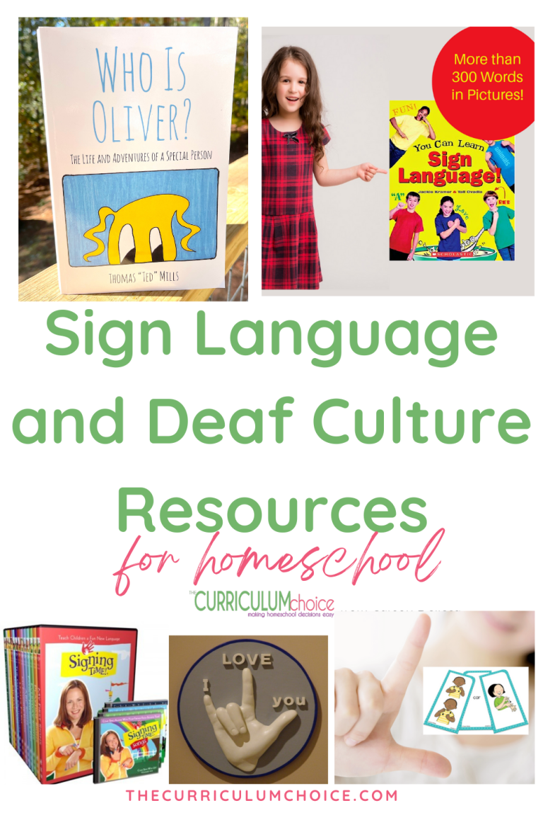 Homeschool Sign Language and Deaf Culture Resources - The Curriculum Choice